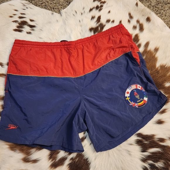 Swim | Vintage Speedo Olympic Games Atlanta 1996 Swim Trunks Shorts ...